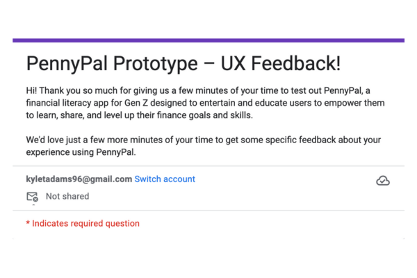 PennyPal: Case Study – Kyle Adams POV